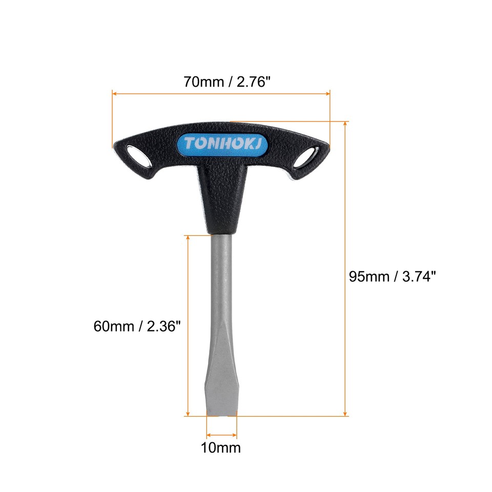 10mm T Handle Flat Head Screwdriver with Plastic Handle Black | eBay