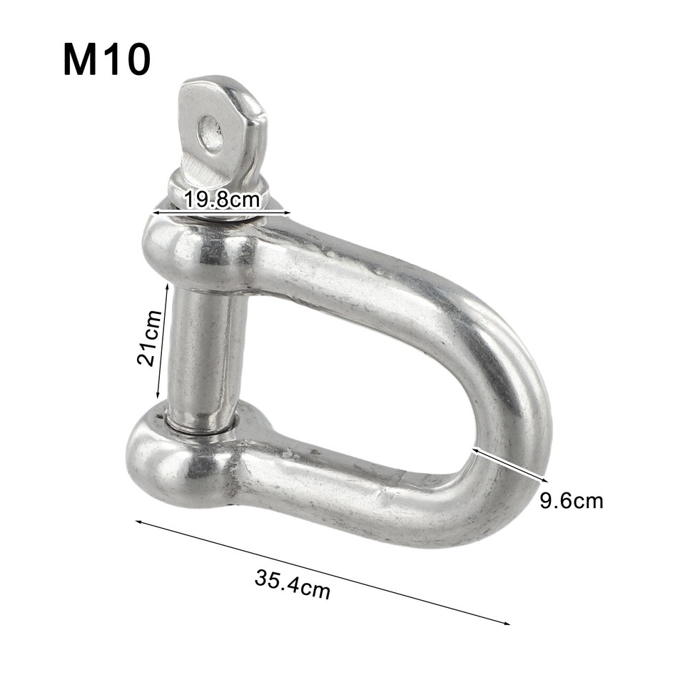 D Shackle Use With Ropes Or Chains 5/6/8/10mm Large Work Load Resistant ...