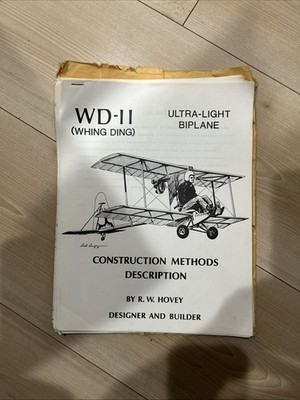 Whing Ding WD11 Ultra Light Biplane Paper Plans | eBay