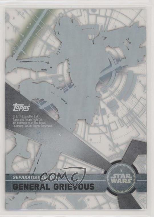 2017 Topps Star Wars High Tek Form 1 Pattern 3 General Grievous #3 1b8 ...
