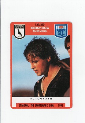 1991 Stimorol Rugby League Brendon Tuuta #129 (Wests Magpies) | eBay ...