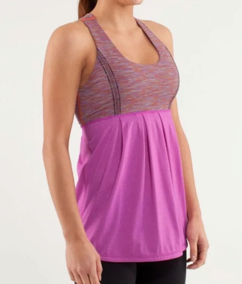 Lululemon Tank Top Womens 8 Purple Racerback Power Dance Unpadded Shelf ...