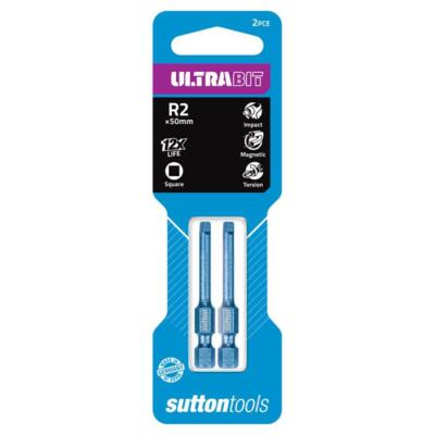 Qty 5 Square Power Bit SQ2 x 50mm Impact Driver 2 Pack S1660250 Sutton ...