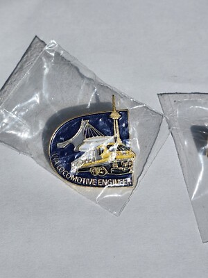 VIA Rail Canada, two NEW Hat Pins. One Is Locomotive Engineer showing ...