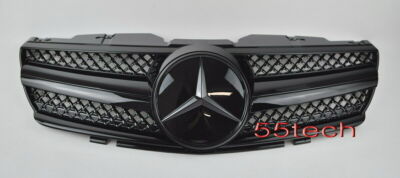 Mercedes R230 SL500 SL600 Grille Grill BK 2003 2004 2005 2006 Black ...