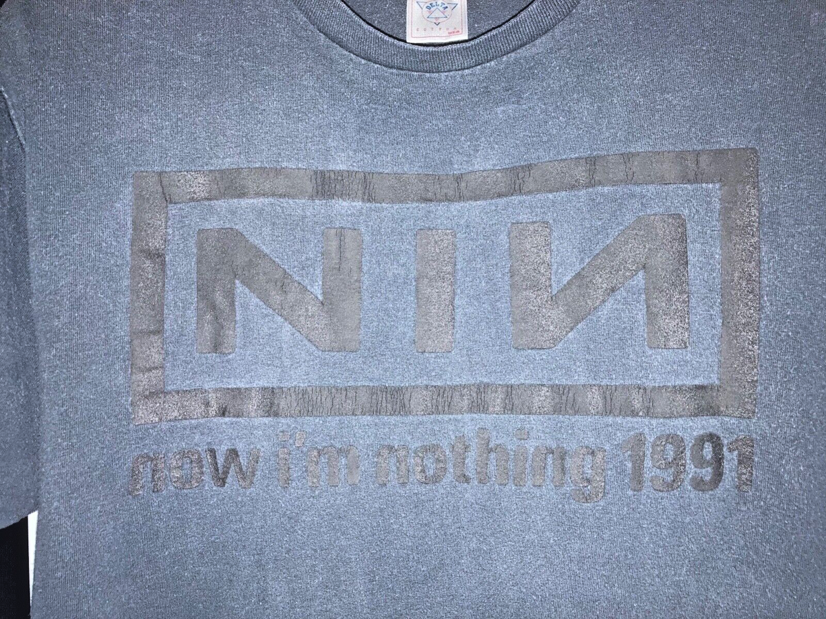 NIN Nine Inch Nails “NOW I'M NOTHING” Vintage Black Shirt NIN Nine Inch Nails “NOW I'M NOTHING” Vintage Black Shirt