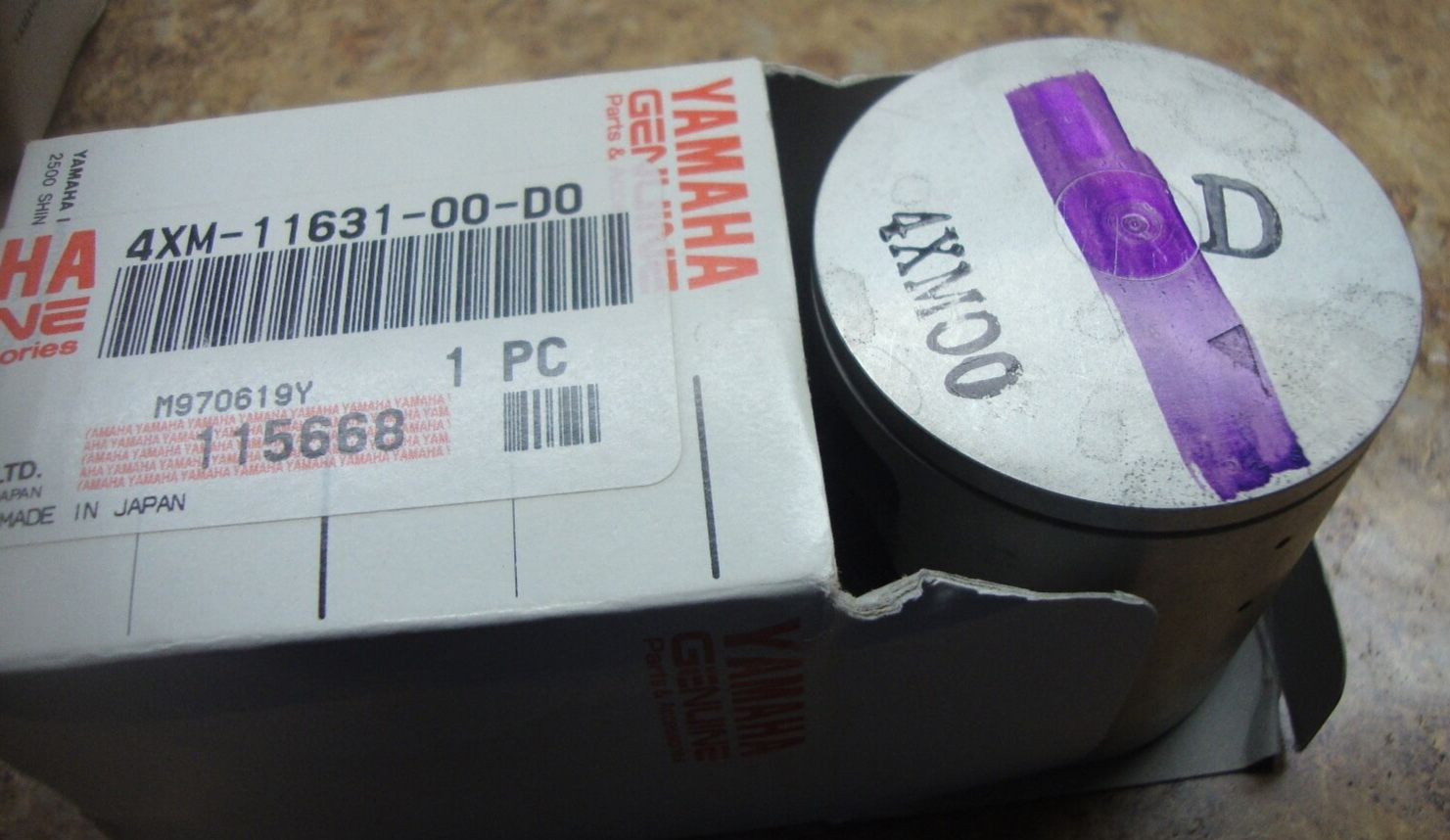 Original YAMAHA PISTON New 4XM-11631-00-D0 1997 YZ125 YZ 125 STD ...