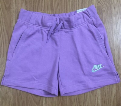 Nike Violet Shorts Sportwear Club French Terry Fleece Shorts Big Kids ...