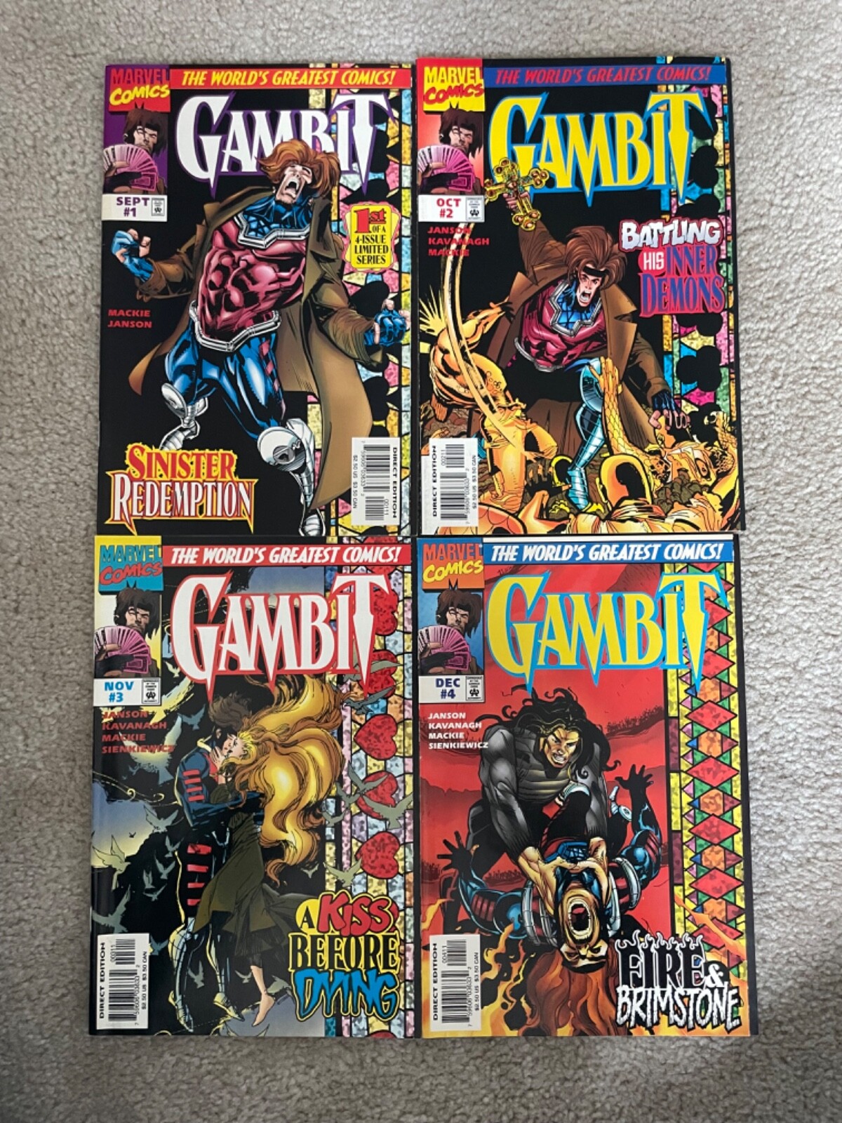 Gambit #1-4 (complete series) Marvel Comics 1997 Mackie/Jansen/Sienkiewicz | eBay