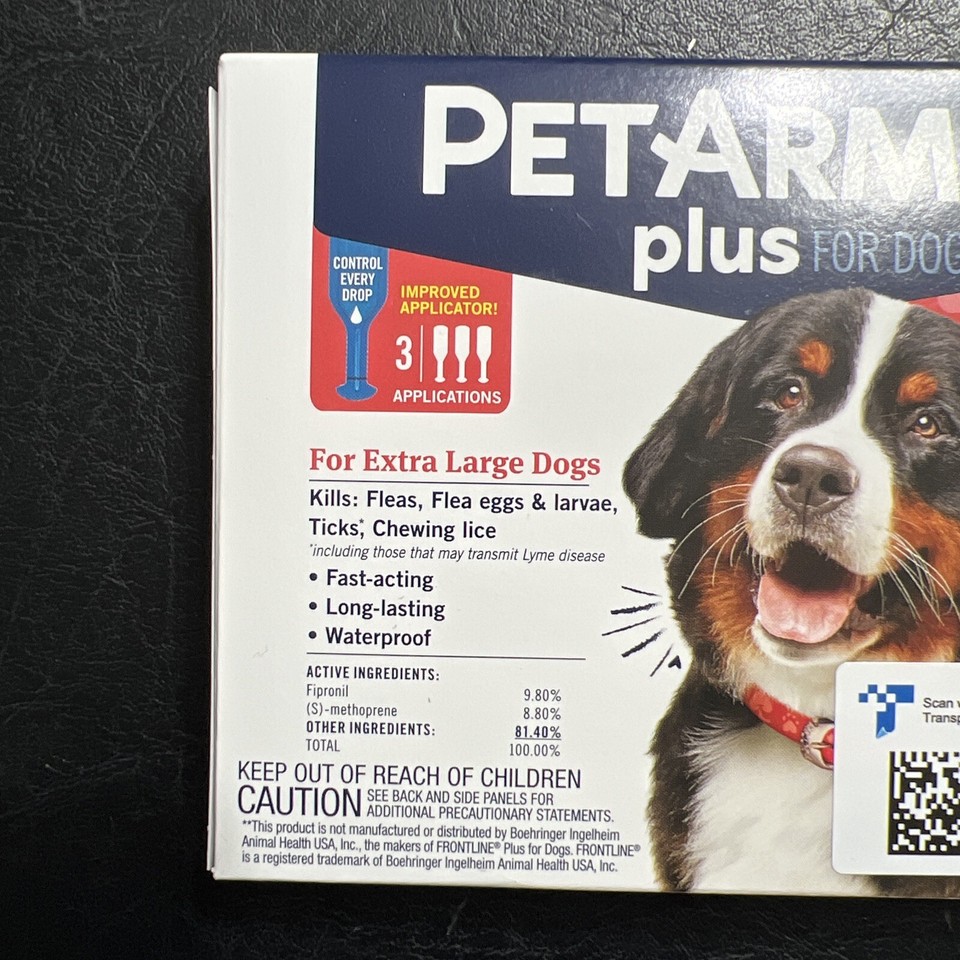 Pet Armor Plus Flea and Tick Treatment for X-Large Dogs - Pack of 3 ...
