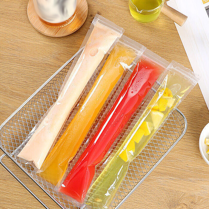 Disposable Ice Popsicle Bags DIY Ice Cream Fruit Juice Smoothies ...