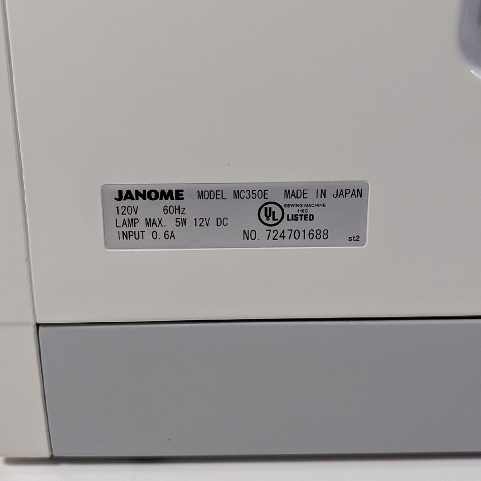 Janome Memory Craft 350E Computerized Embroidery Only Machine ...