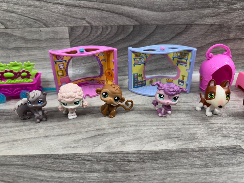HUGE LITTLEST PET SHOP LPS SET LOT ACCESSORIES PETS CATS BIRDS DOGS ...