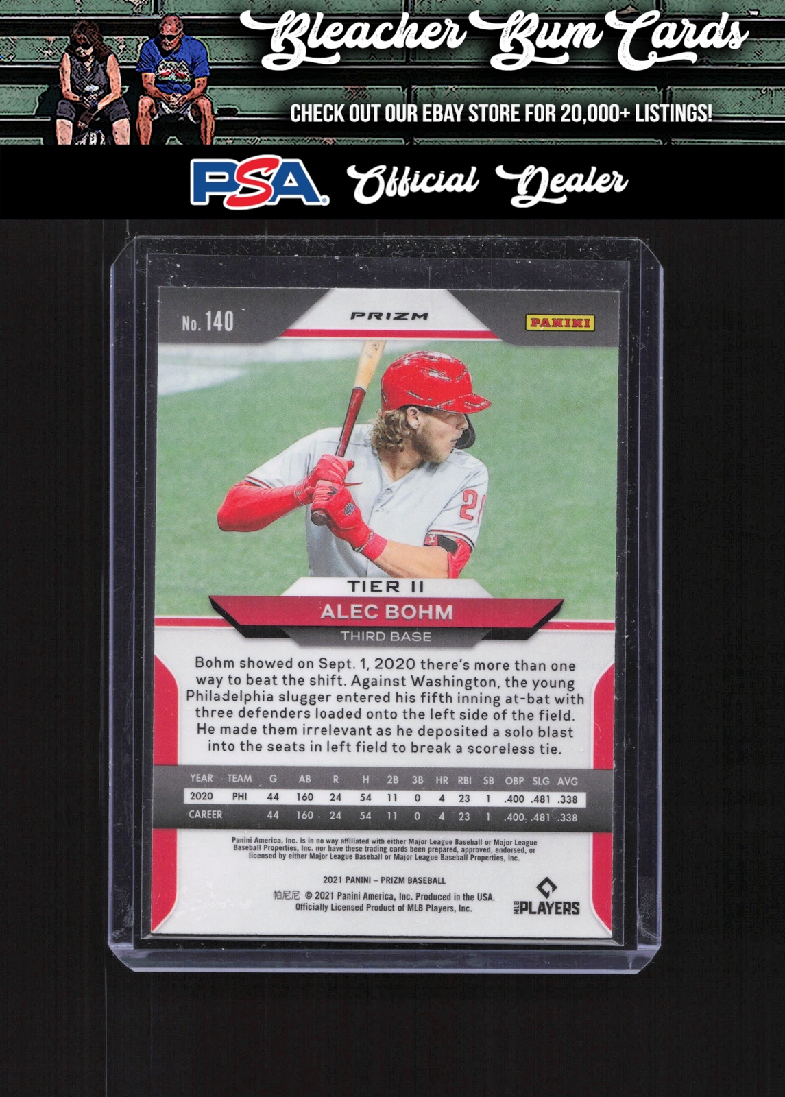 2021 Panini Prizm 140 Alec Bohm Carolina Blue Prizm Rookie | eBay