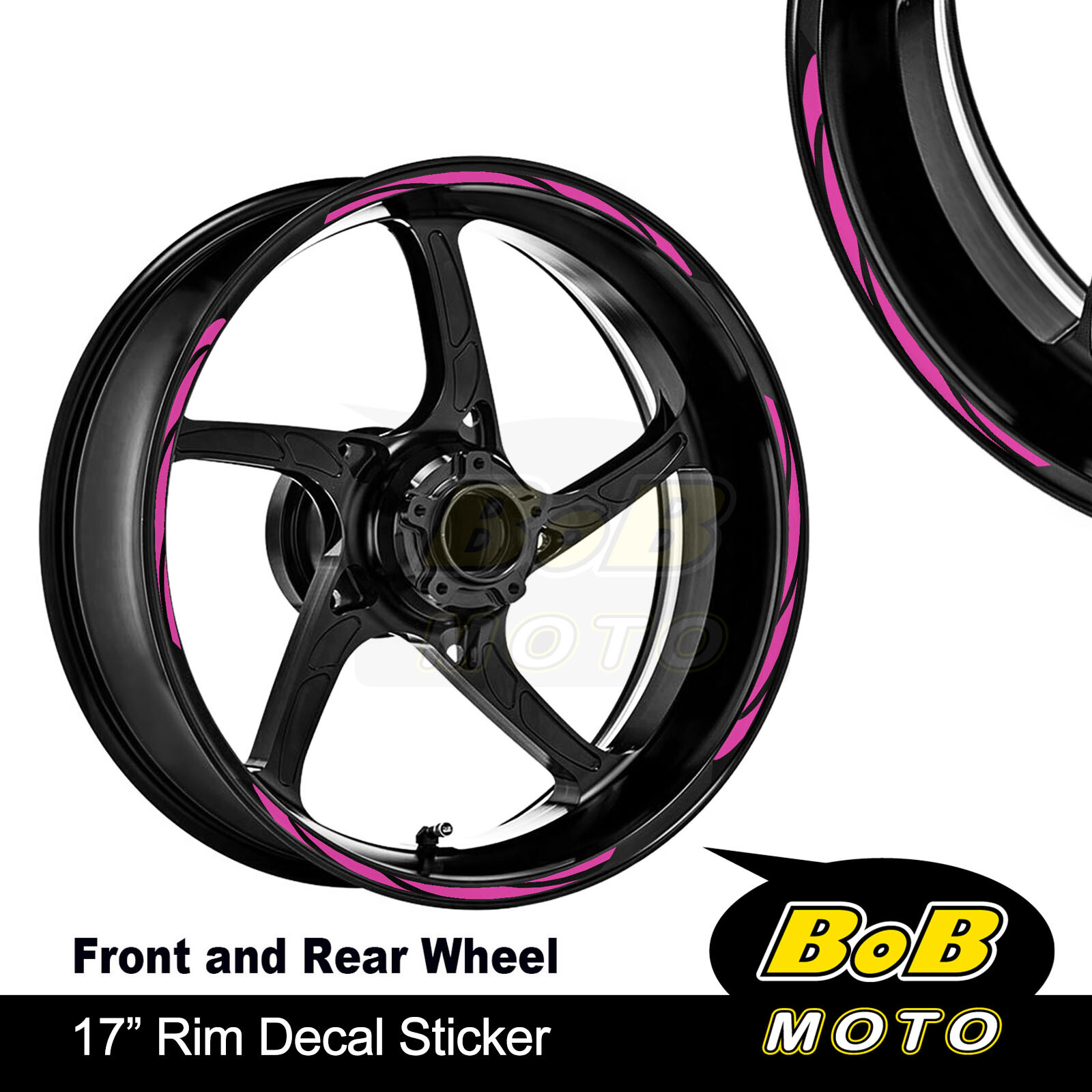 RED STRIPE01 Rim Tape Bike Wheel Stickers Decals 17" For CB125R CB1000R ...