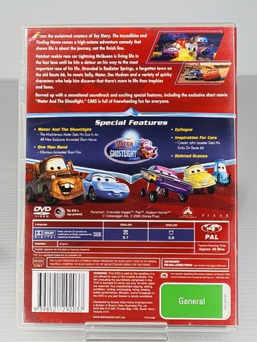 Cars DVD Disney Pixar 9398521292037 | eBay