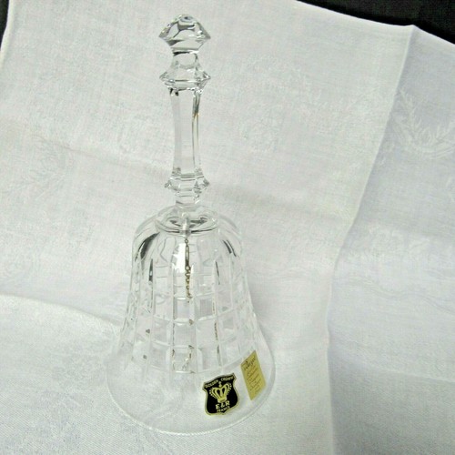 Bayel Lead Crystal Dinner Bell 6" Golden Crown E & R France Mid Century ...
