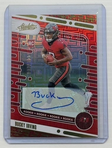 2024 Absolute Bucky Irving Red Squares Rookie Auto Autograph RC #12/100 ...