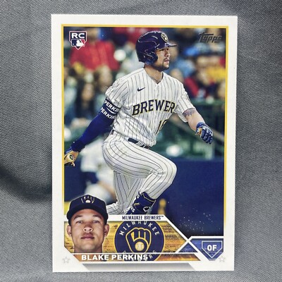 2023 Topps Update #US242 Blake Perkins Brewers ROOKIE BASEBALL CARD (RC ...