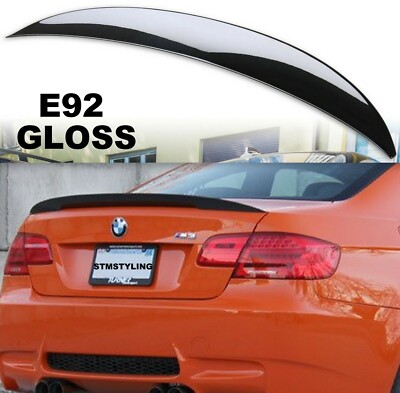 BMW 3 SERIES E92 REAR TRUNK BOOT SPOILER GLOSS BLACK 2007-2013 COUPE ...