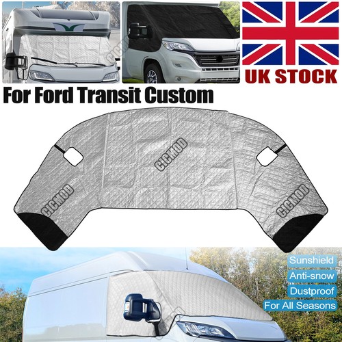 For Ford Transit Custom Windscreen Thermal Cover Ice Protector Sunshade ...