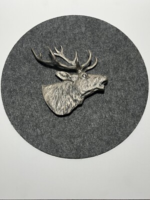 Relief Reliefbild G. Bommer Wandrelief Jagd Wandbild Hirsch Jäger ...