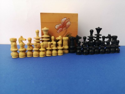 Old Wood Regency Chess Set Vintage Regency Wood Chess Set with box | eBay