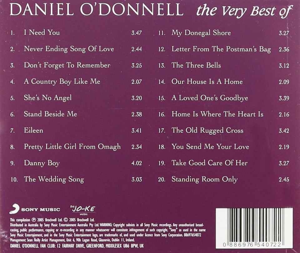 O'Donnell Daniel Very Best of Daniel Odon (CD) (UK IMPORT) 886976540722| eBay