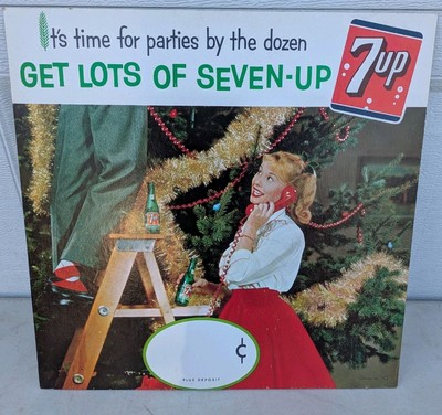 Vintage 7up Get Lots Of 7up Cardboard Sign | eBay
