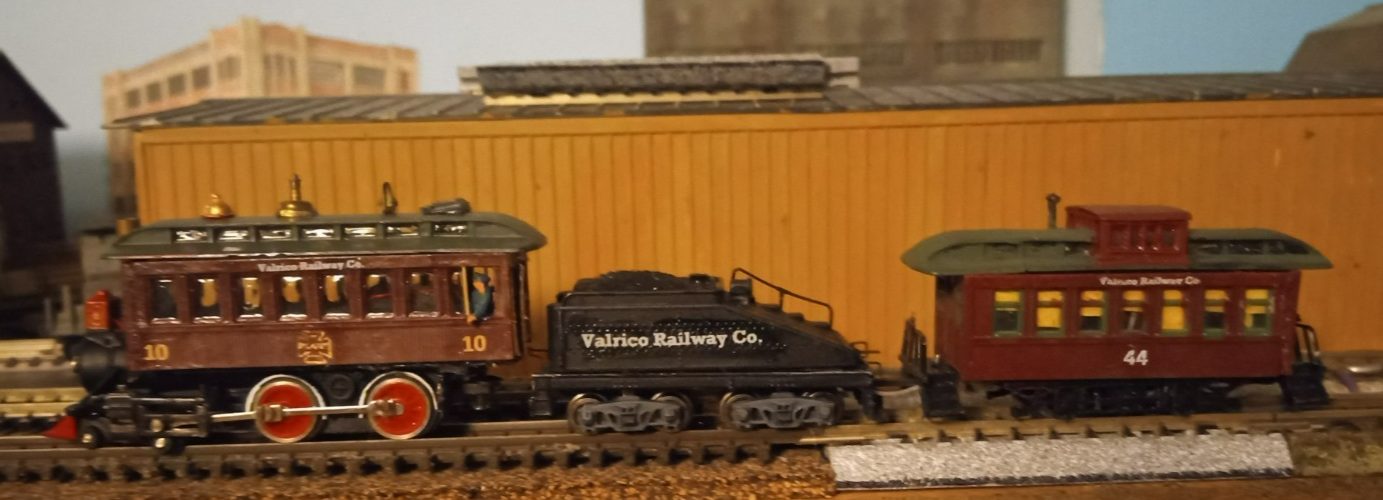 N scale replica of a vintage/early camelback inspection steam ...