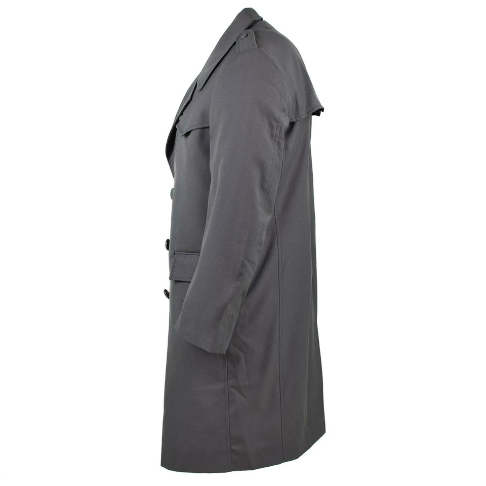 Genuine Italian army Coat Grey long officer trench coat with lining | eBay