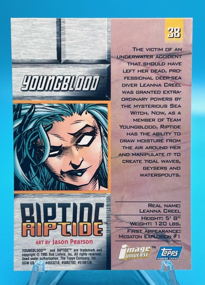 HTF 1995 Image Universe Topps Chromium Refractor Youngblood Riptide Card #38 | eBay