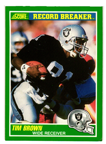 1989 Score Tim Brown Football Card # 328 Los Angeles Raiders | eBay