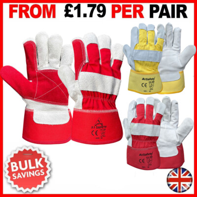 Canadian Rigger DOUBLE PALM Work Gloves Heavy Duty Leather Safety ...