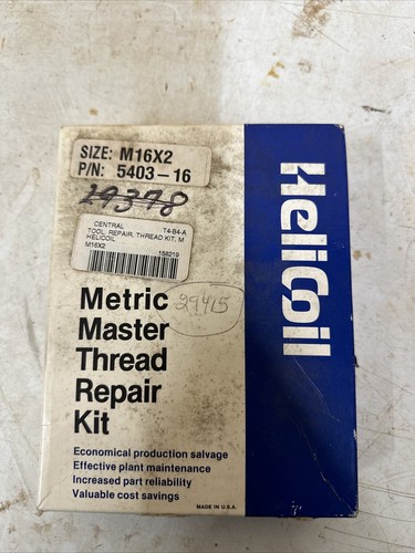 🔥HELICOIL 5403-16 M16X2 METRIC MASTER THREAD REPAIR KIT, Used ...