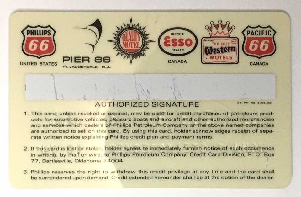 1970s Phillips 66 Gas Oil Credit Card Expired 1974 Vintage Petroleum ...