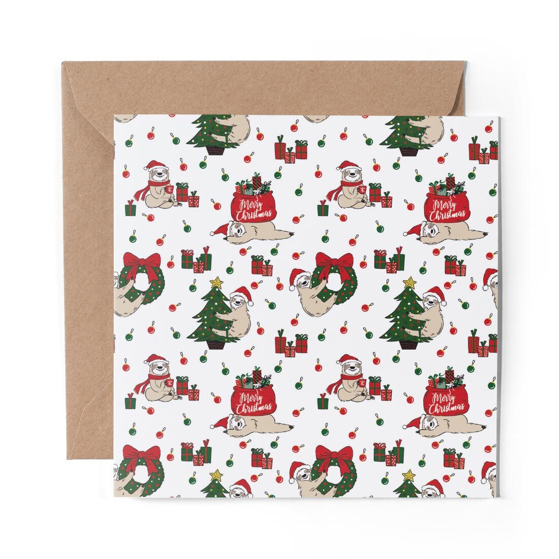 1 x Blank Greeting Card Cute Sloth Pattern Gifts Traditional #170116 | eBay