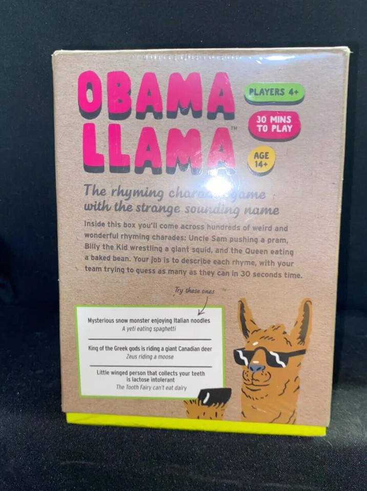 “Obama Llama” - Rhyming Party Board Game Family Game Night Celebrity | eBay