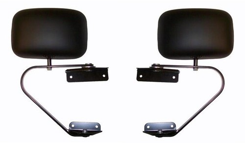 UNIVERSAL TRUCK PICKUP VAN TOWING BLACK DOOR MIRRORS 2 POINT MOUNT PAIR ...
