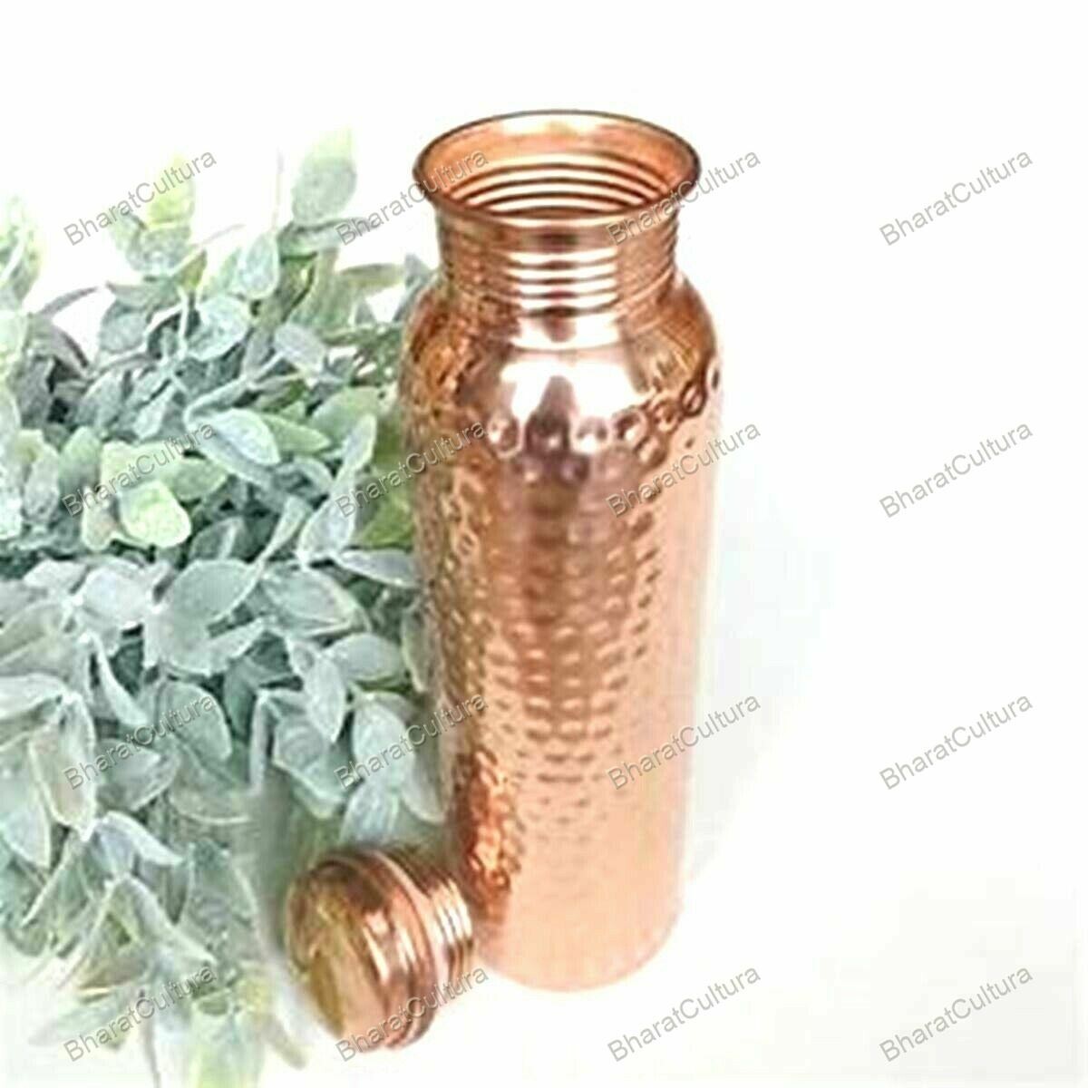 Sports Bottle 100% Copper Flask Ayurvedic Hammerd Copper Water Bottle ...