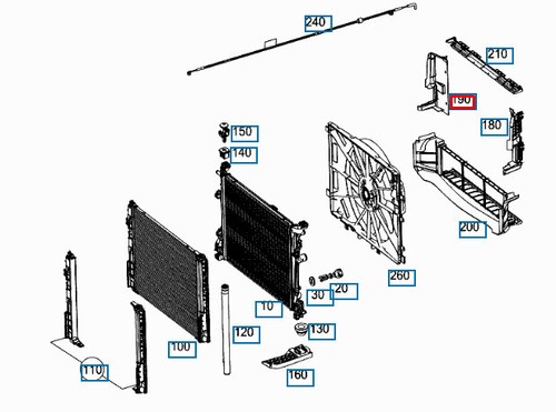 OEM MERCEDES BENZ GLA X156 RADIATOR RIGHT AIR DUCT A1565050730 GENUINE ...