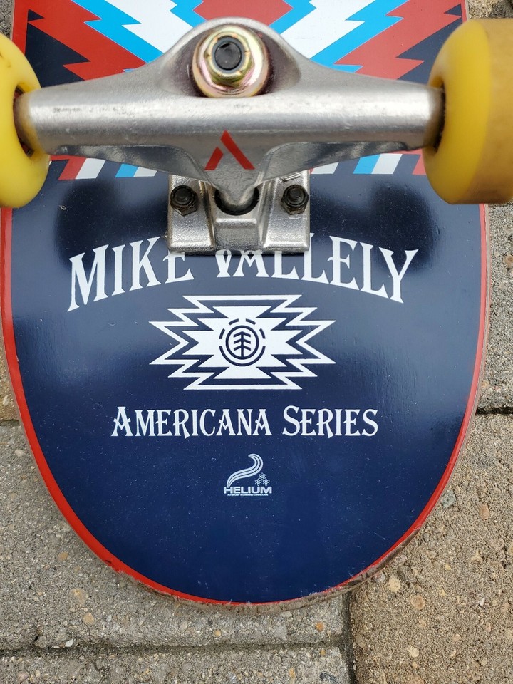 RARE MIKE VALLELY ELEMENT AMERICANA SERIES SKATEBOARD SWEET GRAPHICS ...