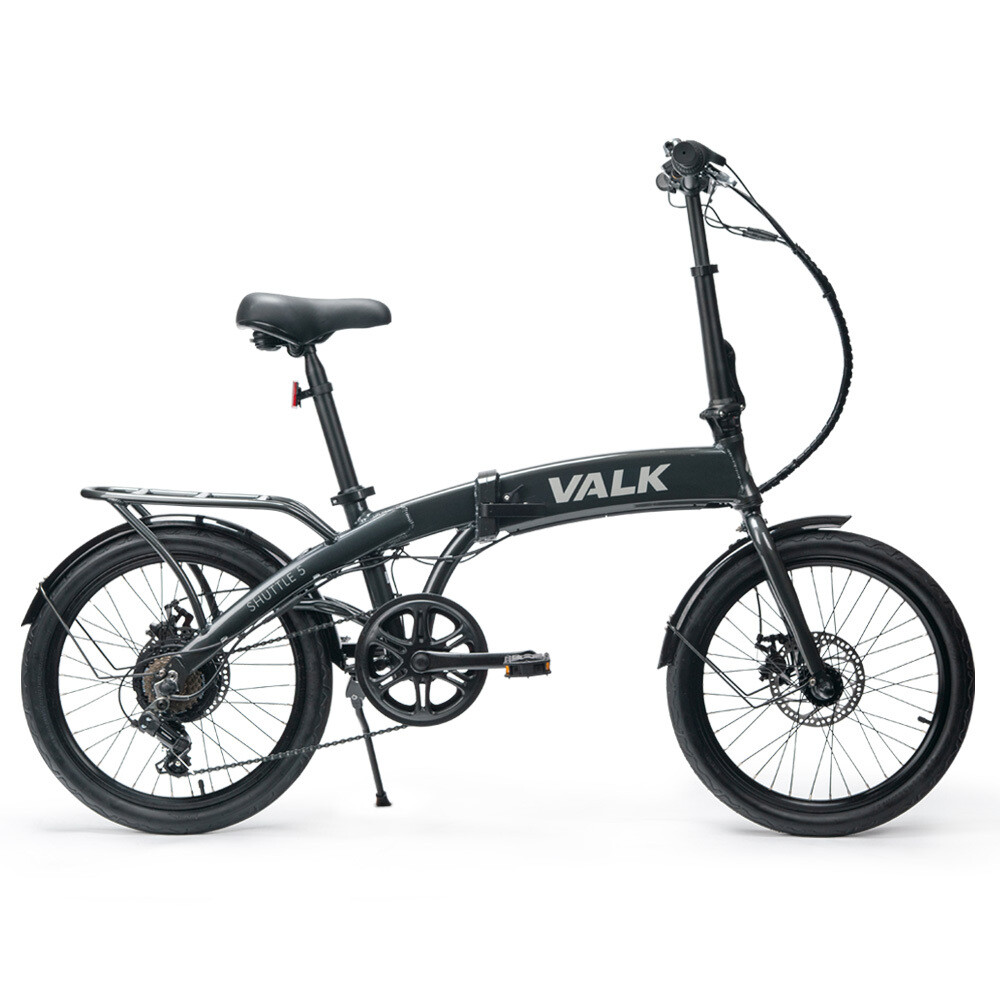 VALK Electric Folding Bike, 20" inch Foldable Dark Grey ebike Shimano ...