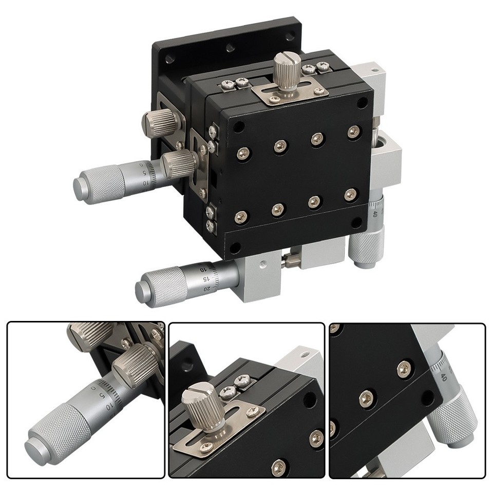 XYZ 3 Axis Linear Stage Trimming Platform Bearing Tuning Sliding Table ...