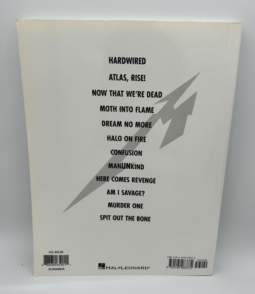 METALLICA GUITAR TAB / TABLATURE / ** BRAND NEW**/ HARDWIRED...TO SELF ...