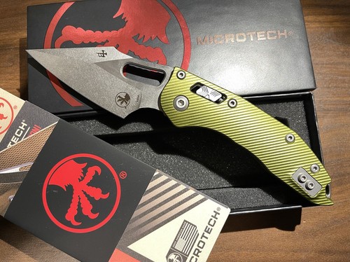 Microtech Manual Stitch Green Aluminum | eBay