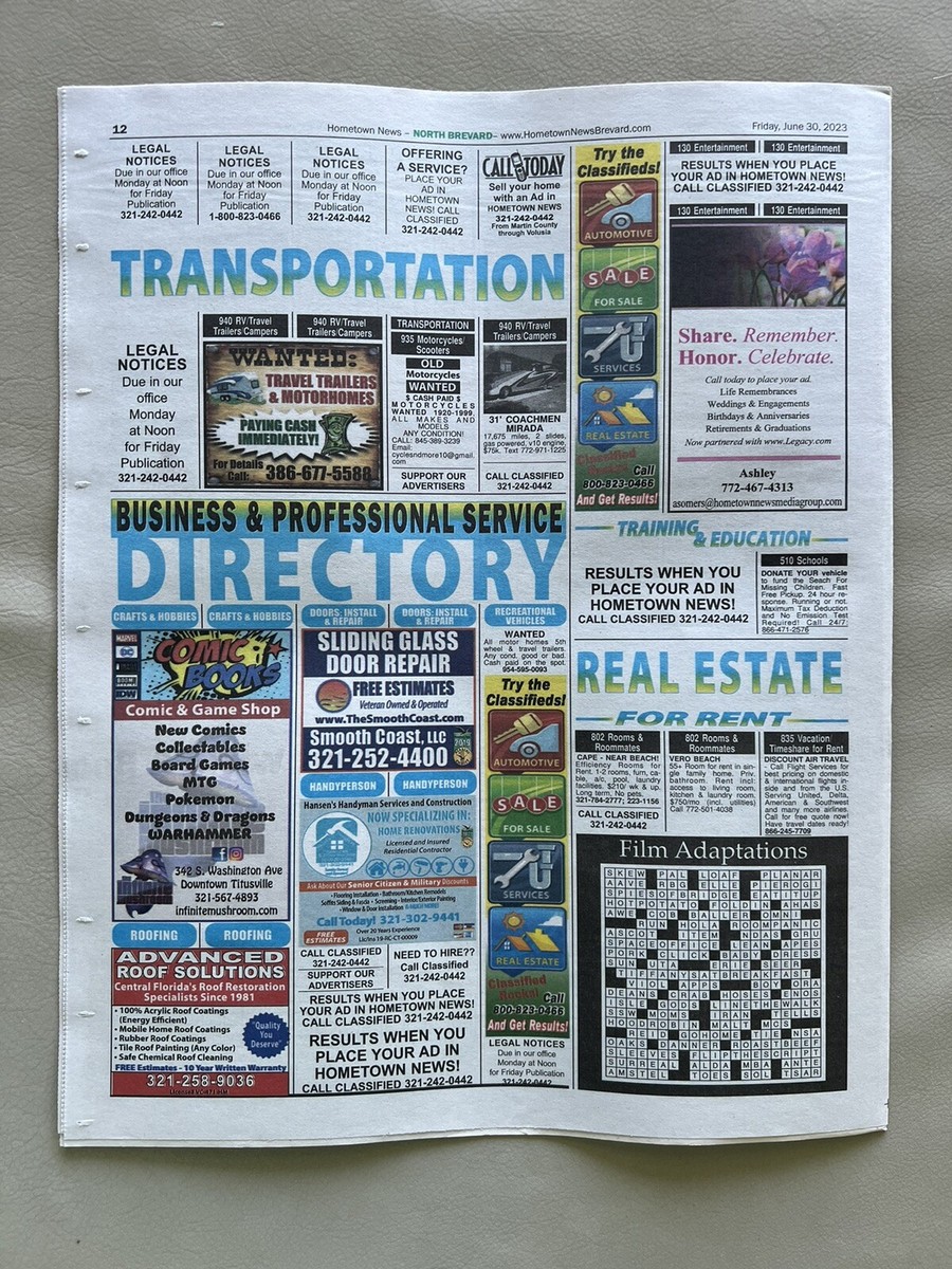 Cocoa Florida Newspaper