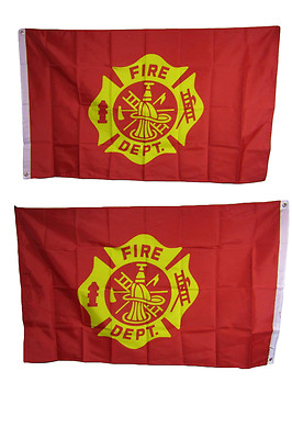 3x5 Fire Dept Fighter Emblem Heavy Duty Polyester Nylon 200D Double ...