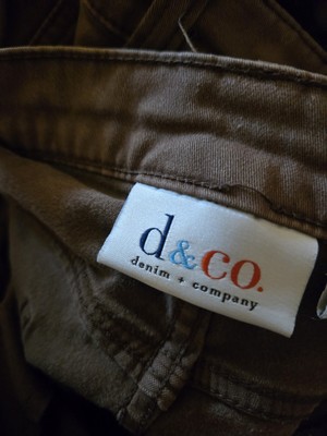D & CO. Jeans Women's Size 14 Soft Denim Jeans In BROWN zip Pocket On ...