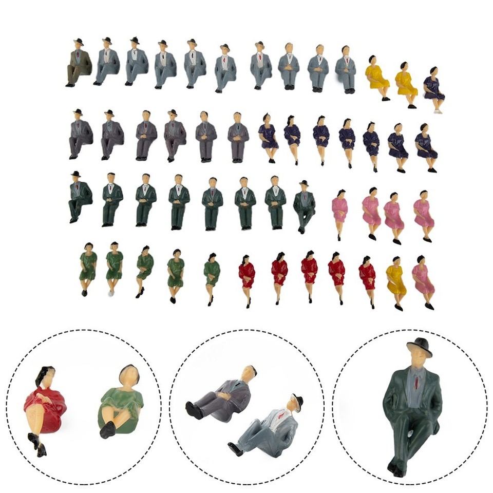 Sitting Figures Model Painted People Plastic Sitting 1:32 20x44x34 Mm ...